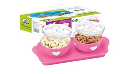 Buy Ski Valentine Dry Fruits Set, 2 PC Bowl Set, 2PCS Bowl Set with ...