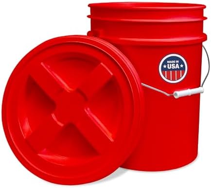 Amazon.com: API Kirk; Gamma Bucket Kit, One Red 5 Gallon 90 mil Bucket ...
