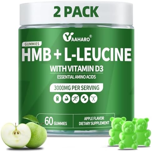Amazon.com: 2 Pack HMB and L-Leucine Gummies - 3000mg HMB and Leucine ...