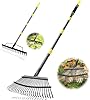 Amazon.com : Coopvivi Garden Leaf Rakes, 6FT Rakes for Lawns Heavy Duty ...