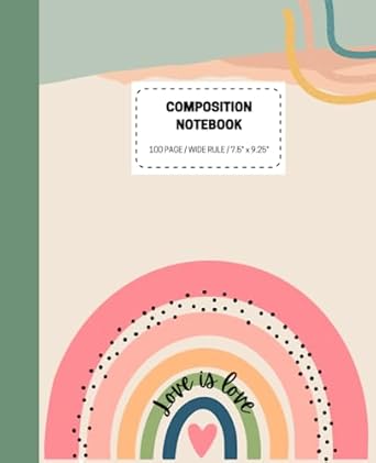 Boho Composition Notebook: College Ruled, Aesthetic with Pastel Colors ...