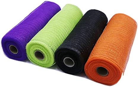 Amazon.com: 2 Pcs Hot Pink Deco Mesh Ribbon Rolls 10 Inch 10 Yards(30 ...