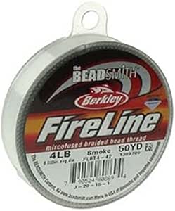 Amazon.com: Beadsmith Fireline - Braided Bead Thread - Smoke - 50 Yards ...
