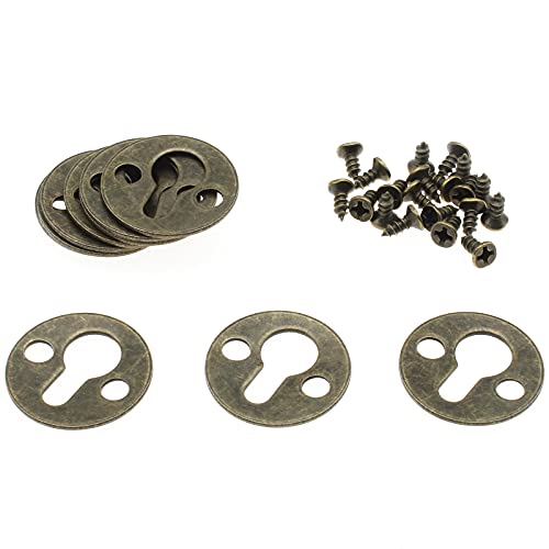 OZXNO 10PCS Retro Round Keyhole with Mounting Screws for - Want It All