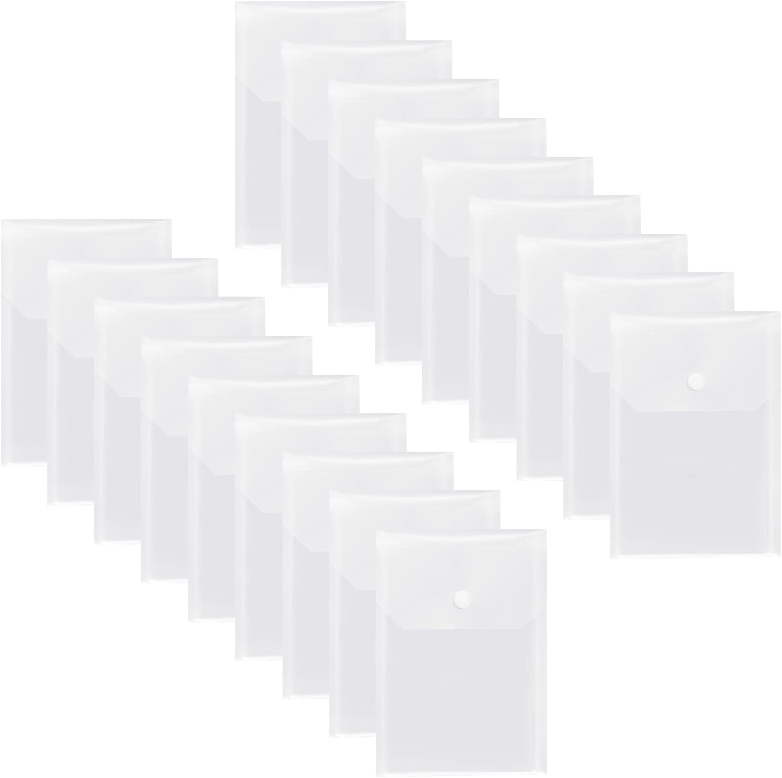 Amazon.com : EOOUT 50pcs Plastic Envelopes with Button Snap Closure ...