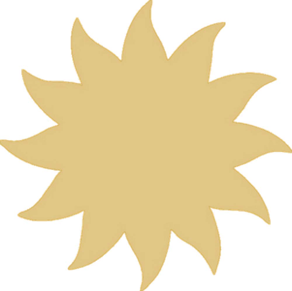 Amazon.com: Sun Cutout Unfinished Wood Outdoors Summer Decor Door ...