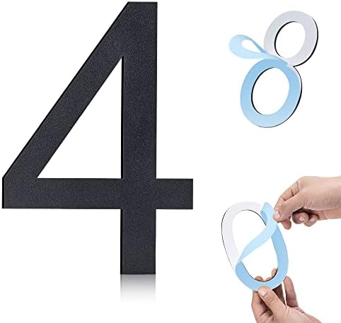 Amazon.com: 6 Inch Self-adhesive House Numbers,Stainless Steel House ...