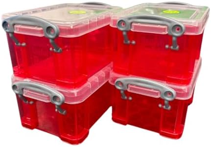 Generic Really Useful Plastic Storage Box 0.3 Litre Clear (Pack of 4 ...