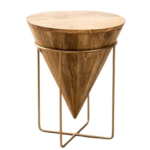 Wooden Coffee Table Living Room Table Solid Wood in Conical Shape ...