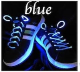 LED SHOE Blue Laces Glow in The Dark, Neon Shoe Laces: Amazon.co.uk ...