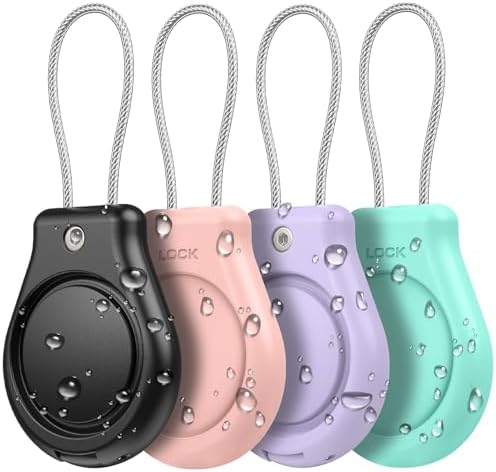 Amazon.com: Waterproof AirTag Keychain Holder - Airtag Lock Case with ...