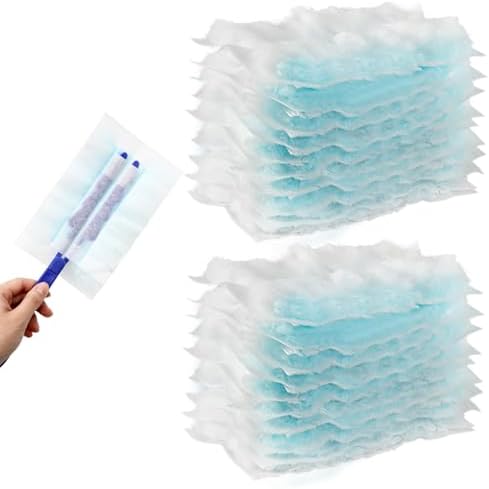 ZYNERY 40 PCS Blue Dust Duster Fluffy Dusters Refills Dust Magnet ...