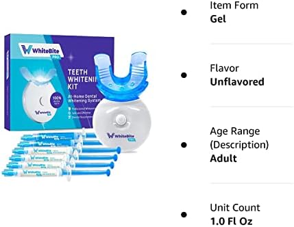 Whitebite Pro Teeth Whitening Kit for Sensitive Teeth with LED Light ...