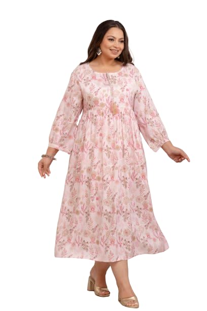 Buy Fashion Zest - Women Rayon Yellow Regular Pink Gown | Formal Wear ...