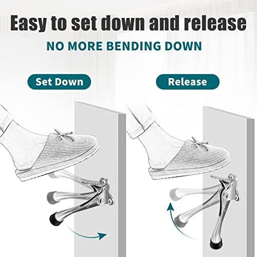 TOKPLNU Kick Down Door Stop, 4 Inch Heavy Duty Kick Down Door Stopper ...
