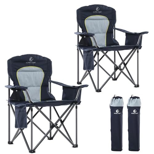 Amazon.com: LET'S CAMP Oversized Folding Camping Chair Portable Outdoor ...