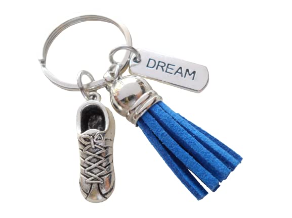 Amazon.com: Track or Cross Country Runner Keychain with Running Shoe ...