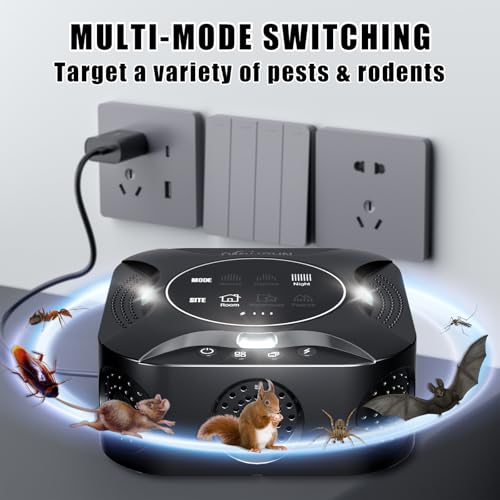 LED Display-Ultrasonic Pest Repeller Indoor,Multi-Mode Variable ...