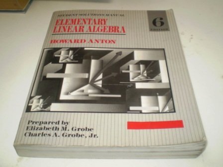 Buy Elementary Linear Algebra: Applications Version Student Solution ...