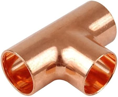 EZ-FLUID Plumbing 2" Copper Tee,LF C x C Sweat Coppper Tee,Pressure ...