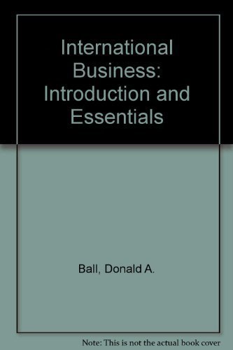 International Business: Introduction and Essentials: 9780256106527 ...