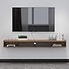Pmnianhua Floating TV Unit, Wall Mounted TV Cabinet, Floating Shelves ...