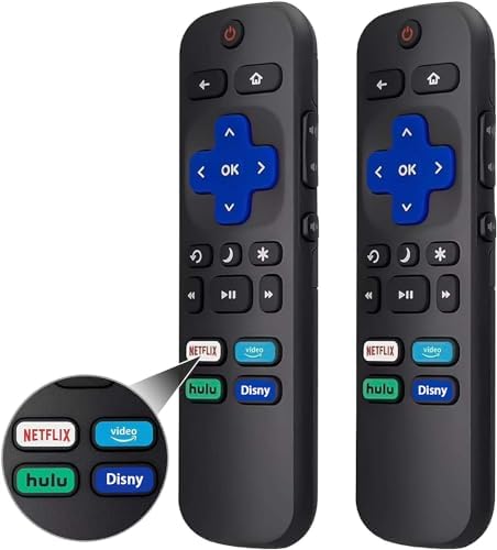 Amazon.com: Fourmor(Pack of 2) Replaced Remote Control for Roku TV ...