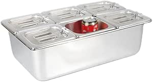 Portable Ice Display Tray Buffet Station for Cold Foods Pizza Toppings ...