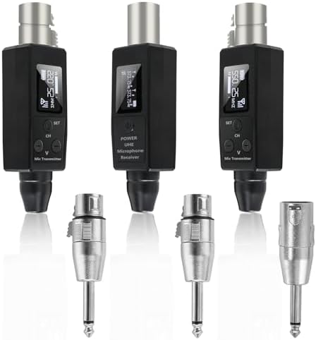 Amazon.com: Wireless XLR Transmitter and Receiver Rechargeable Mic ...
