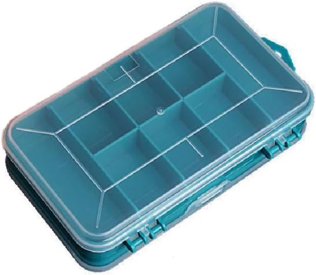 Double Side Tool Storage Box, 13 Compartments Transparent Small Parts ...