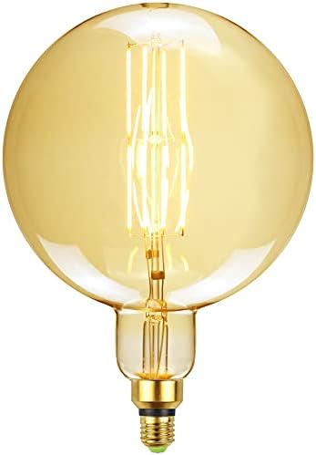 TIANFAN Vintage Edison Led Bulb Big Globe G200 8W 600Lumens Equally to ...