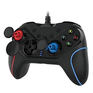 USB Wired Gamepad Game Controller Ergonomic Game Handle with Double ...