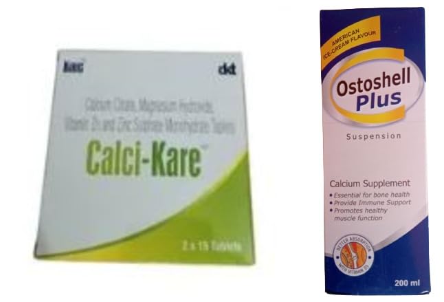 CALCI-KARE CALCIUM TABLETS & OSTOSHELL PLUS SYRUP Provides the body ...