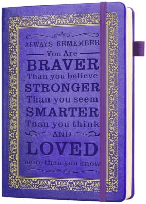 Amazon.com : JOHSBYD Purple Journal for Women - Graph Paper Notebook ...