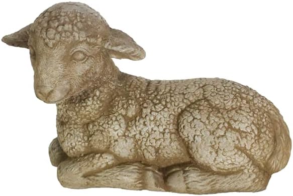 Amazon.com: Sitting Sheep Statue Sculpture Concrete Sheep Statue Home ...