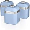 Amazon.com: Swan SWKA1020BLN Retro Kitchen Storage Canisters, Set of 3 ...