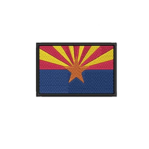 Amazon.com: Arizona State Flag Patch Emblem 3" x 2" Fully Embroidered ...