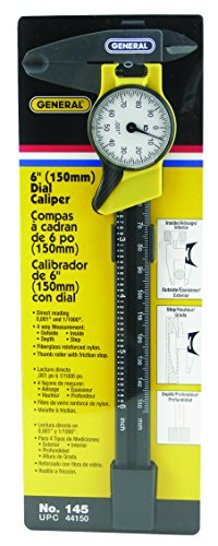 Snapklik.com : General Tools 145 6-Inch Plastic Dial Caliper
