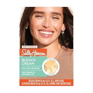 Amazon.com : Sally Hansen Bleach Cream for Facial & Body Hair | Vegan ...