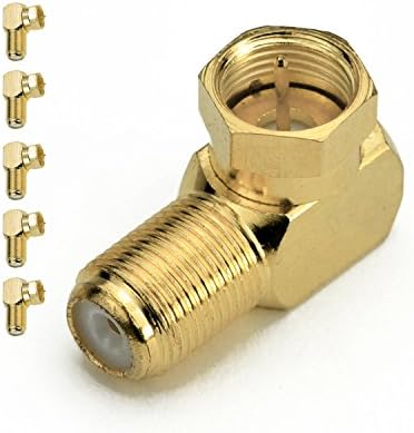 Amazon.com: Monoprice F Type Right Angle Female to Male Adapter, Gold ...
