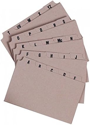Guide Record Index Cards A-Z Divider Buff 8" x 5" : Amazon.co.uk ...