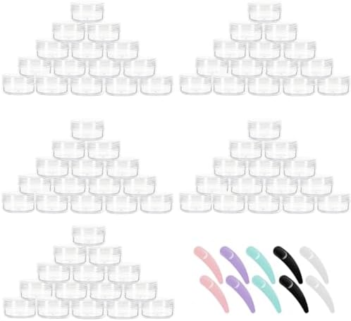 Amazon.com: Healthcom 50 Pieces 10 Gram 10ml Empty Plastic Cosmetic ...