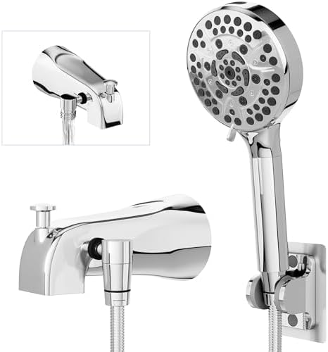 All Metal Tub Spout with Diverter, 10 Settings Hand held Shower, Switch ...