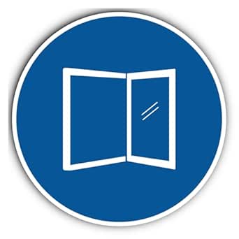 Open / Leave Window Open - Mandatory Sign - Based on DIN EN ISO 7010 ...