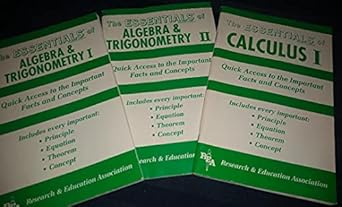 Algebra & Trigonometry I Essentials (Volume 1) (Essentials Study Guides ...