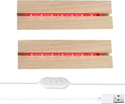 Amazon.com: LED Light Display Base Stand, Wooden Rectangle Display ...