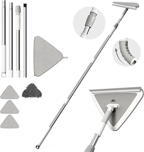 Amazon.com: Window Squeegee, Wall Mop, 2 in 1 Wall Cleaning Mop with ...