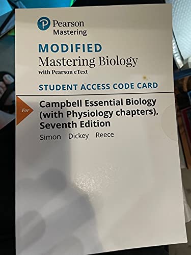 Modified MasteringBiology with Pearson eText - ValuePack Access Card ...