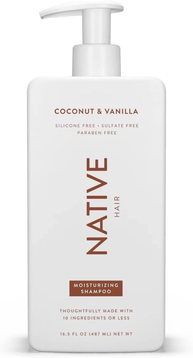 Amazon.com : Native Coconut & Vanilla Moisturizing Vegan Shampoo, Clean ...
