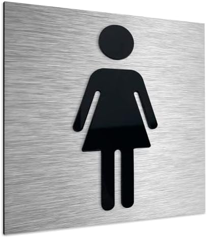 ALÚMADESIGNCO Womens Bathroom Signage - Female Toilet Sign - Women ...